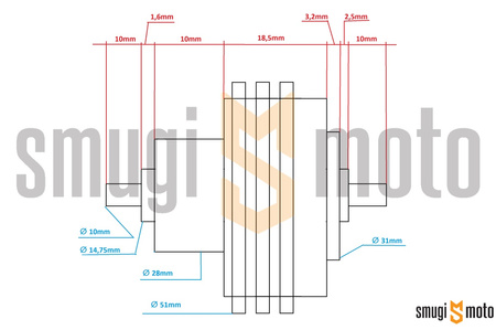 Zębatka podwójna rozrusznika, Suzuki LS 650 Savage '96- | Smugi Moto
