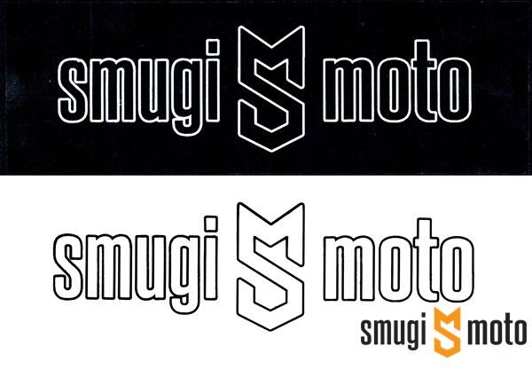 Naklejka z logo SMUGI-MOTO, kontur, 152x50mm (różne kolory) | Smugi Moto